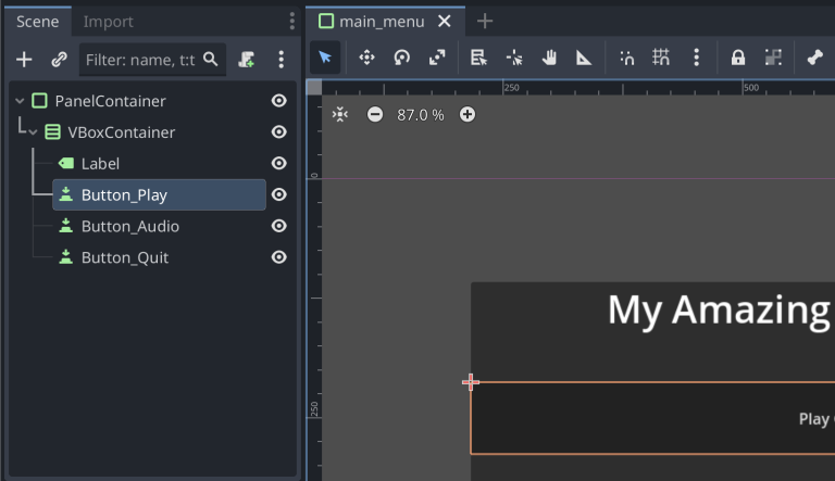How to Create a Basic Main Menu in Godot - Blue Robot Guru