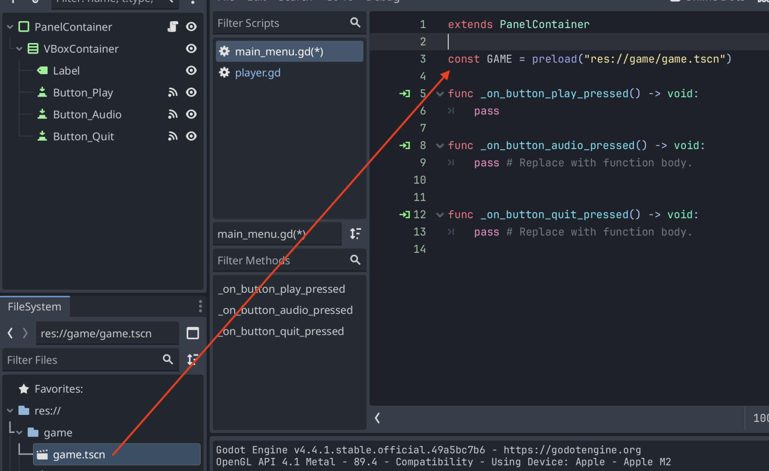 How to Create a Basic Main Menu in Godot - Blue Robot Guru