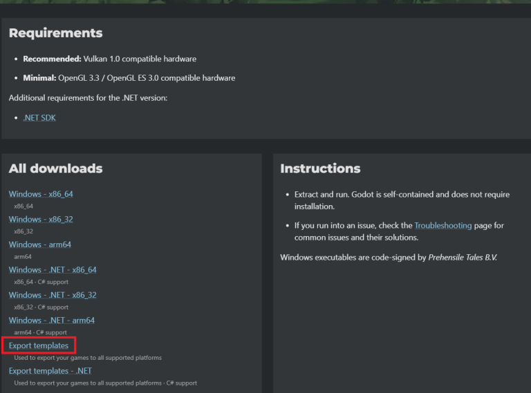 How to get Export Templates for Godot - Blue Robot Guru